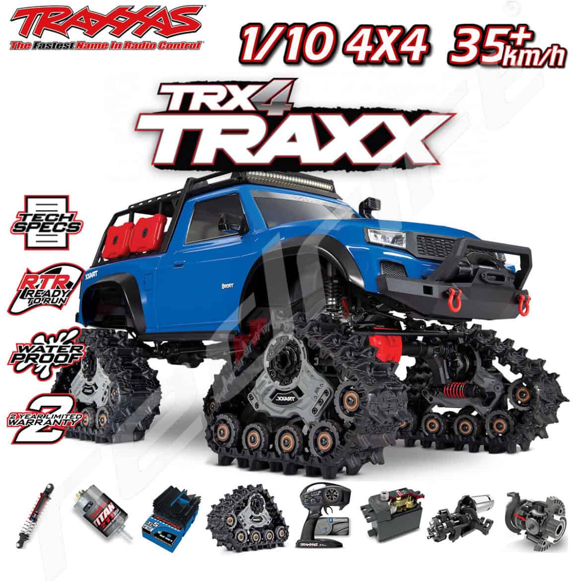 Traxxas: TRX-4 All-Terrain TRAXX Crawler RTR Blue - ReDrift lielākais ...