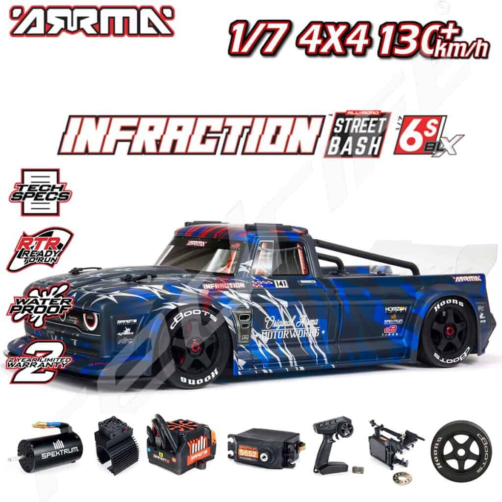 Arrma: INFRACTION 6S BLX V2 ALL-ROAD TRUCK RTR, BLUE - ReDrift ...