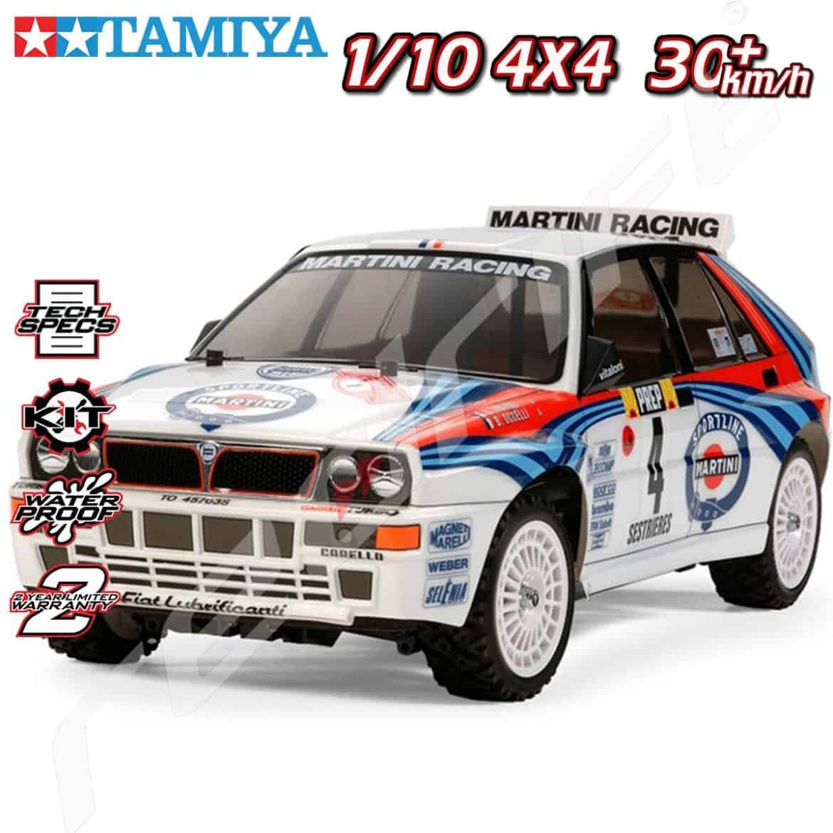 TAMIYA: 1/10 SCALE R/C 4WD HIGH PERFORMANCE RALLY CAR LANCIA DELTA ...